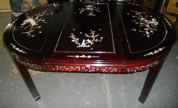 Inlay Chinese Dining Room table & Chairs Call 410-658-9720 for Info