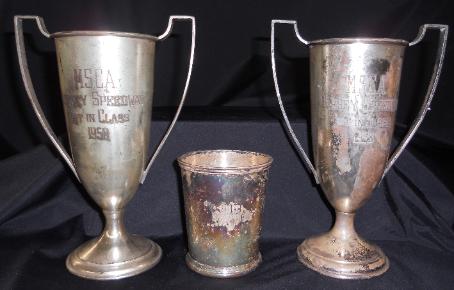 1958 Dorsey Speedway trophies
